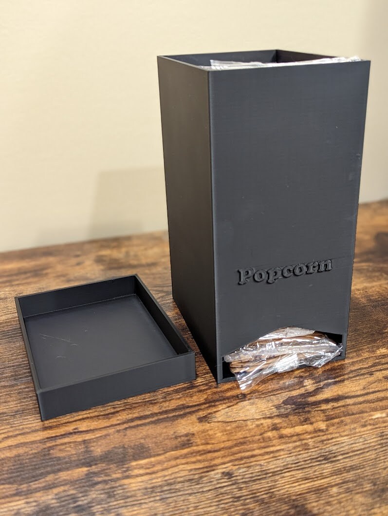 3D Printed Popcorn Bag Organizer - Dispenser, 18ct. Microwave Bags ...