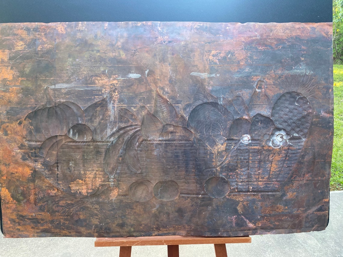 African Hammered Copper Wall Art, Original Hand Crafted Metal Work ...