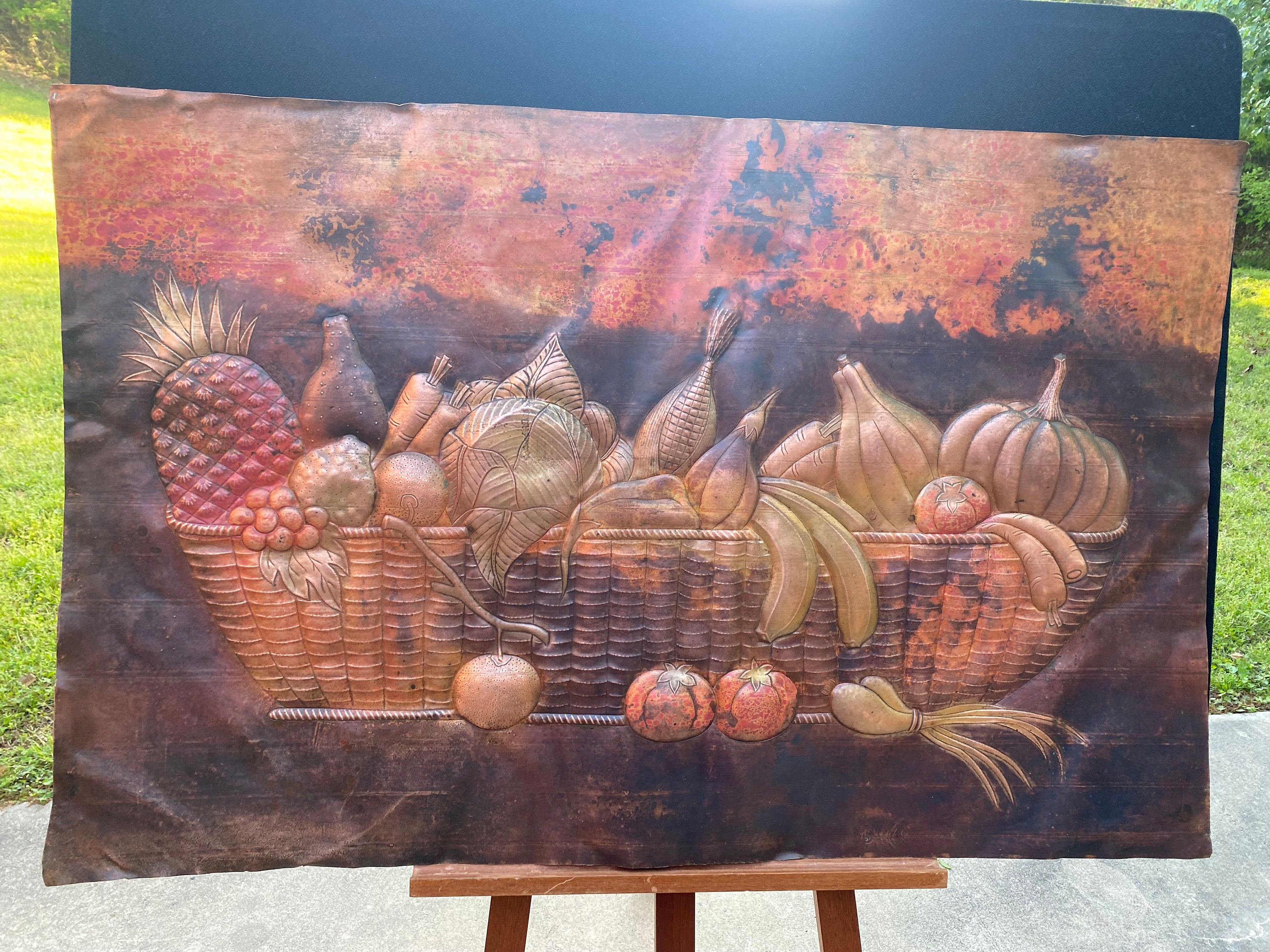 African Hammered Copper Wall Art, Original Hand Crafted Metal Work ...