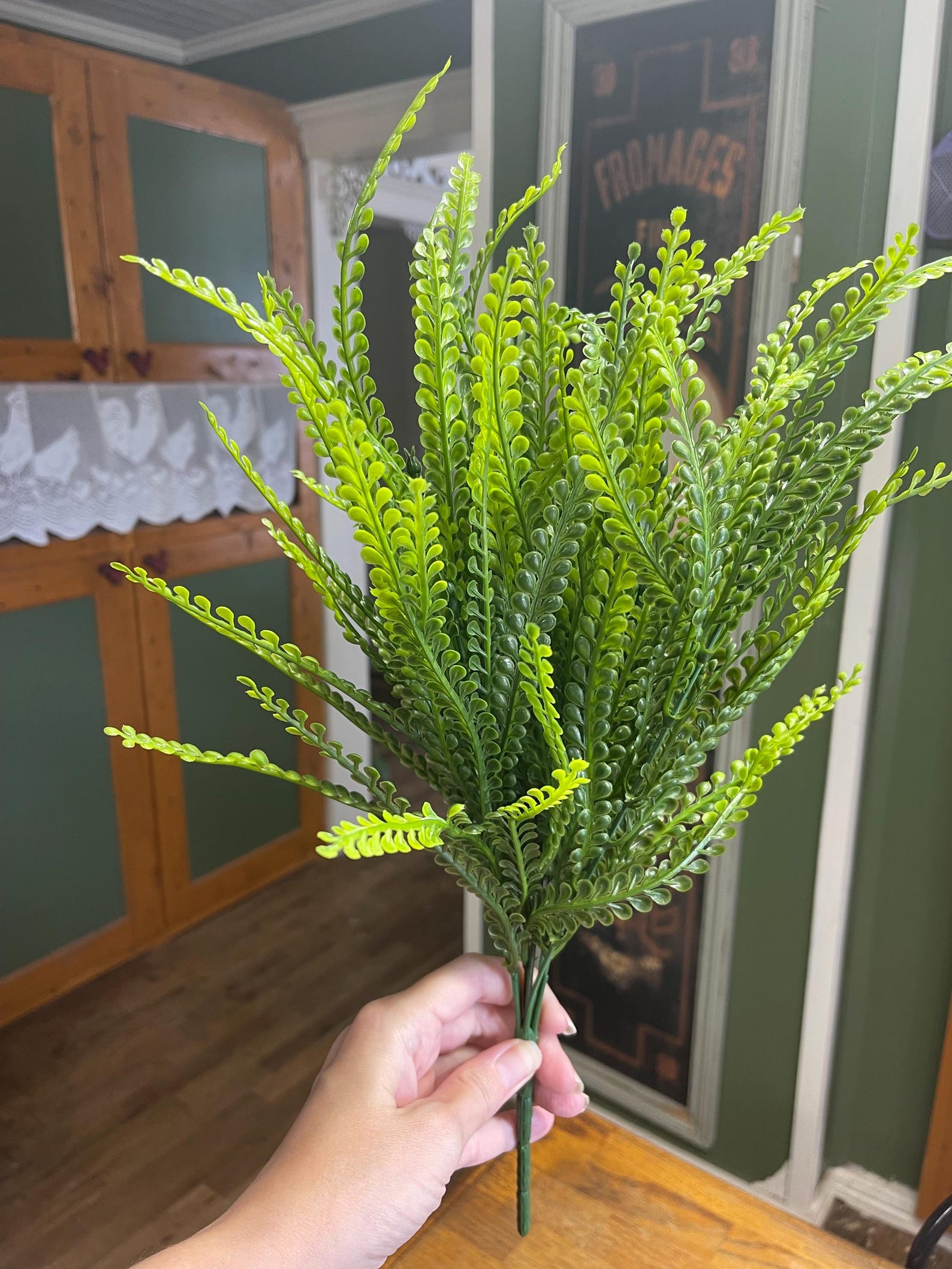 Bead Grass Bush, Button Fern Greenery Stems, Wreath Making 19” Long - Etsy