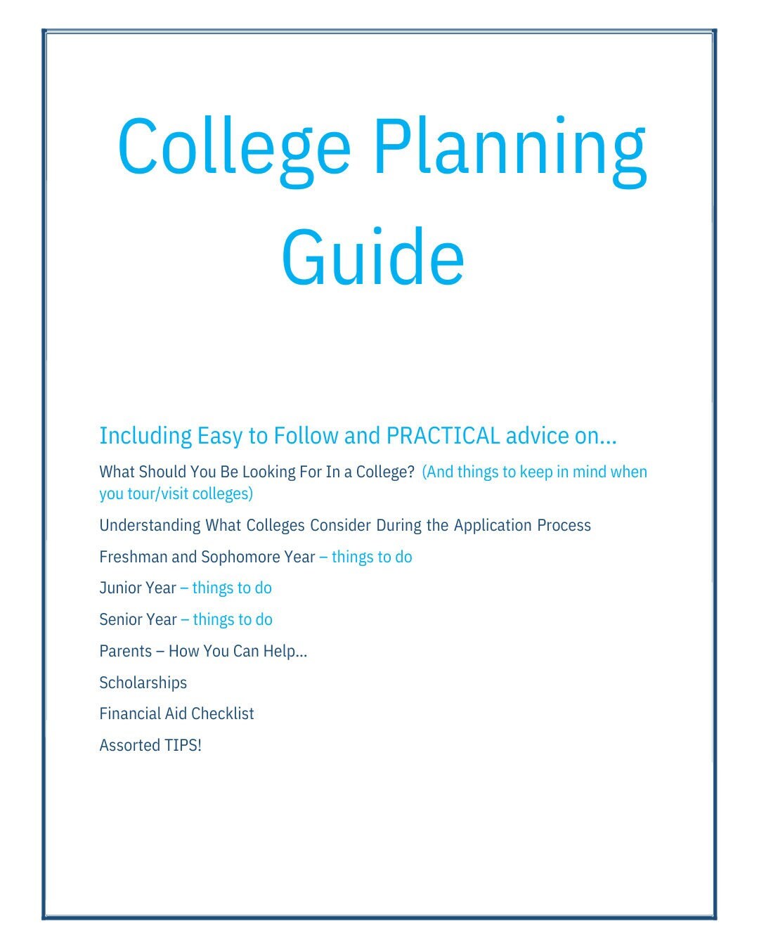 College Planning Guide Printable Instant Download PDF - Etsy