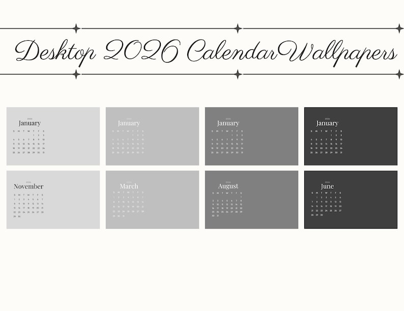 2026 Monthly Desktop Calendar Wallpaper Calendar Background Minimal ...