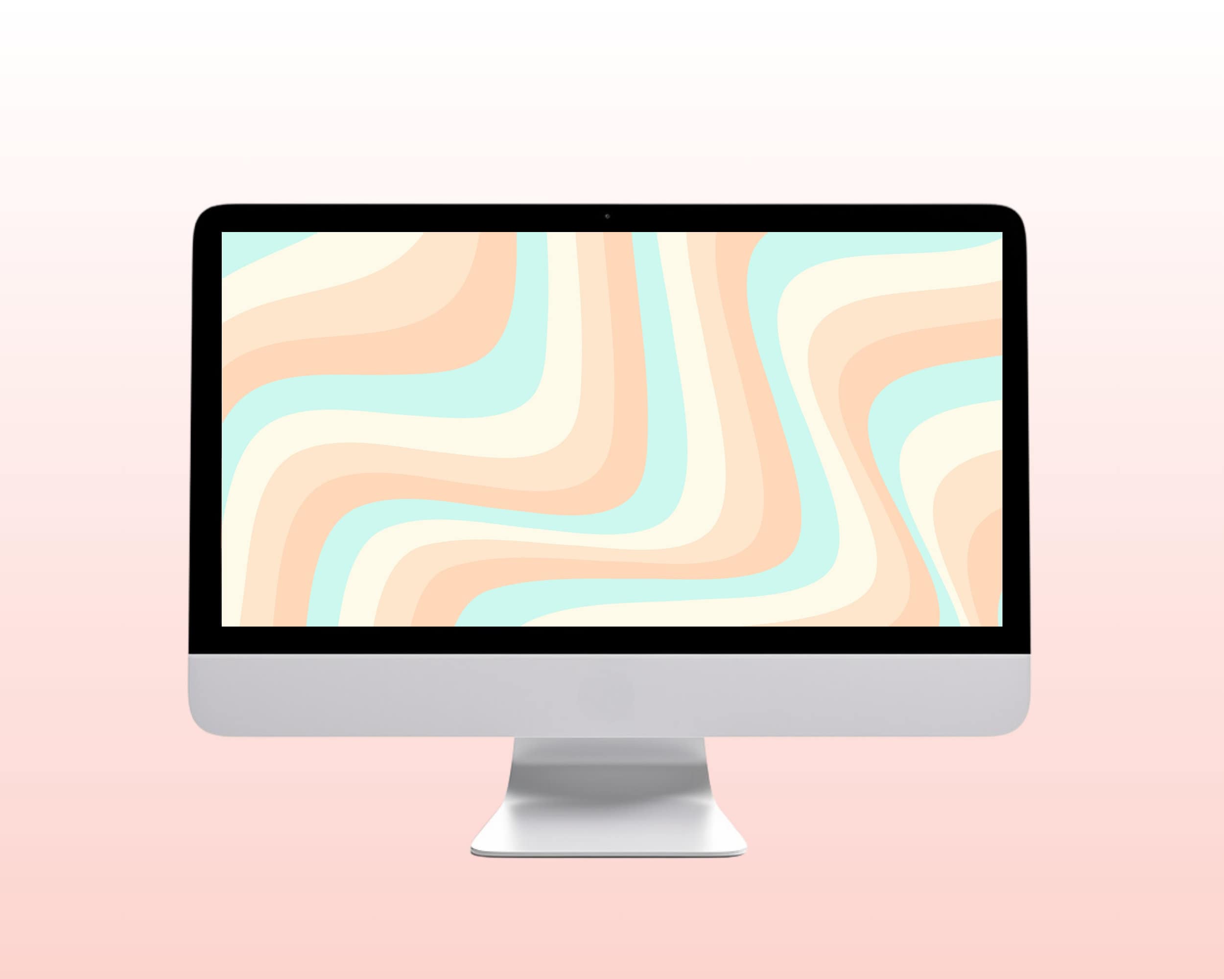 Pastel Desktop & Phone Wallpaper Minimalist Abstract Background ...