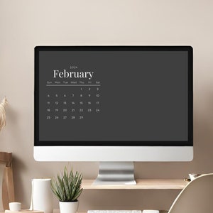 2024 Monthly Desktop Calendar Wallpaper Calendar Background Minimal ...