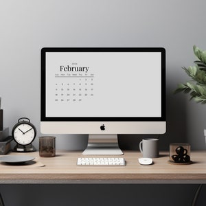 2024 Monthly Desktop Calendar Wallpaper Calendar Background Minimal ...