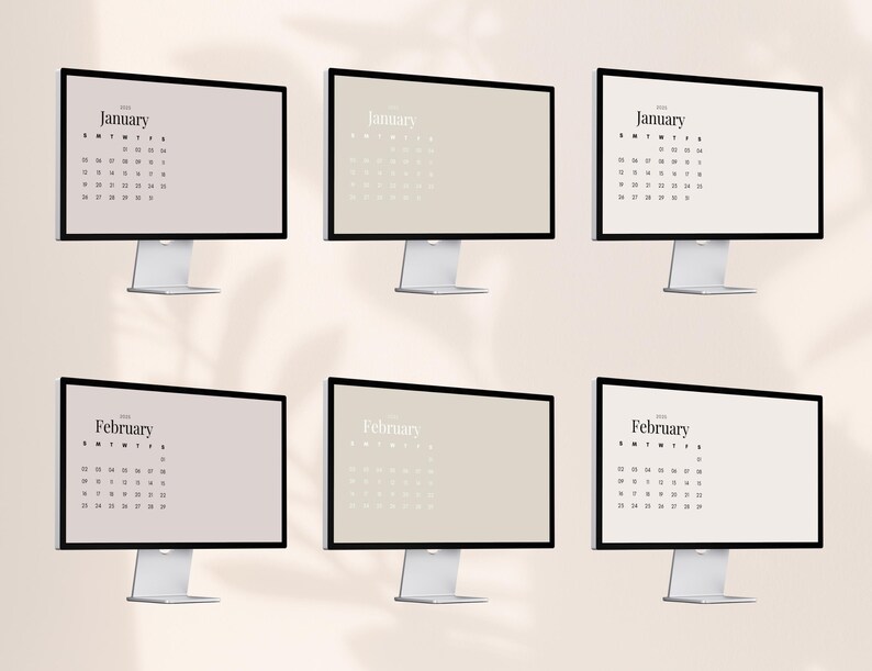2025 Monthly Desktop Calendar Wallpaper Calendar Digital Background ...