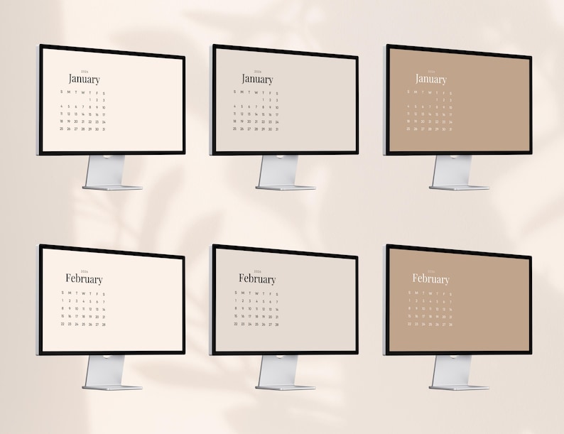2026 Monthly Desktop Calendar Wallpaper Computer Wallpaper for Mac Imac ...