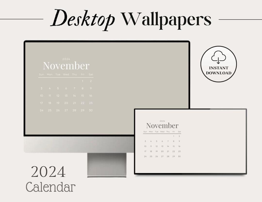 2024 Monthly Desktop Calendar Wallpaper Calendar Background Minimal ...
