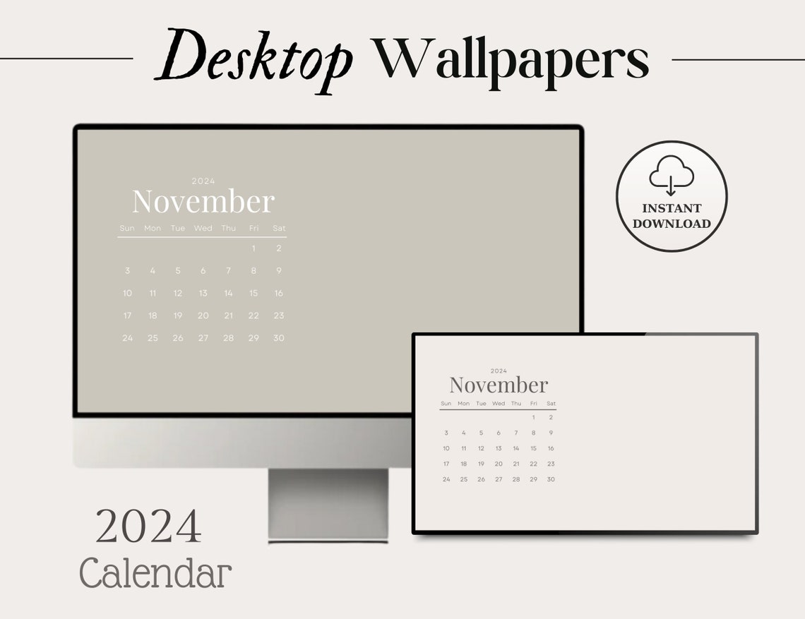 2024 Monthly Desktop Calendar Wallpaper Calendar Background Minimal ...