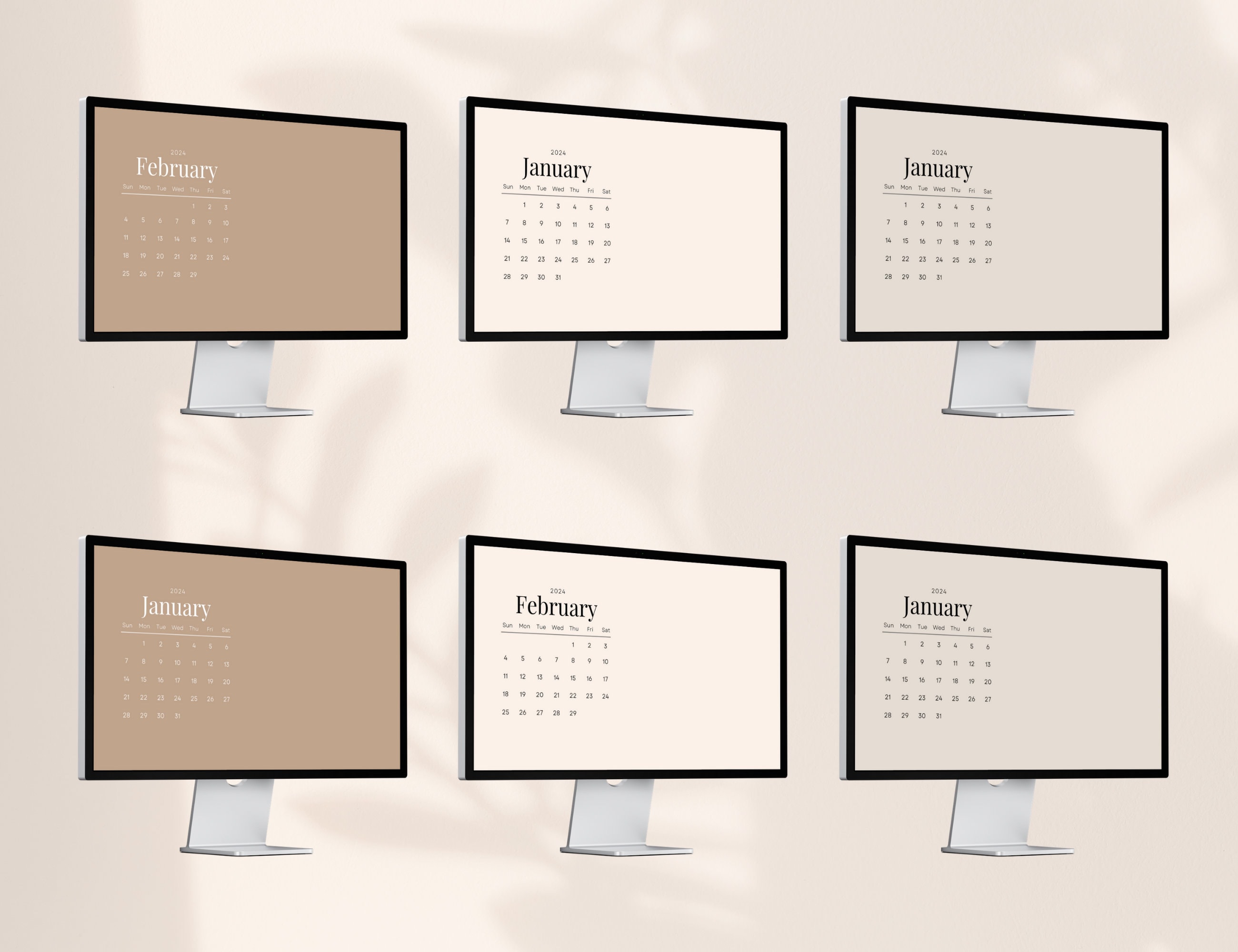 2024 Monthly Desktop Calendar Wallpaper, Computer Wallpaper for Mac ...