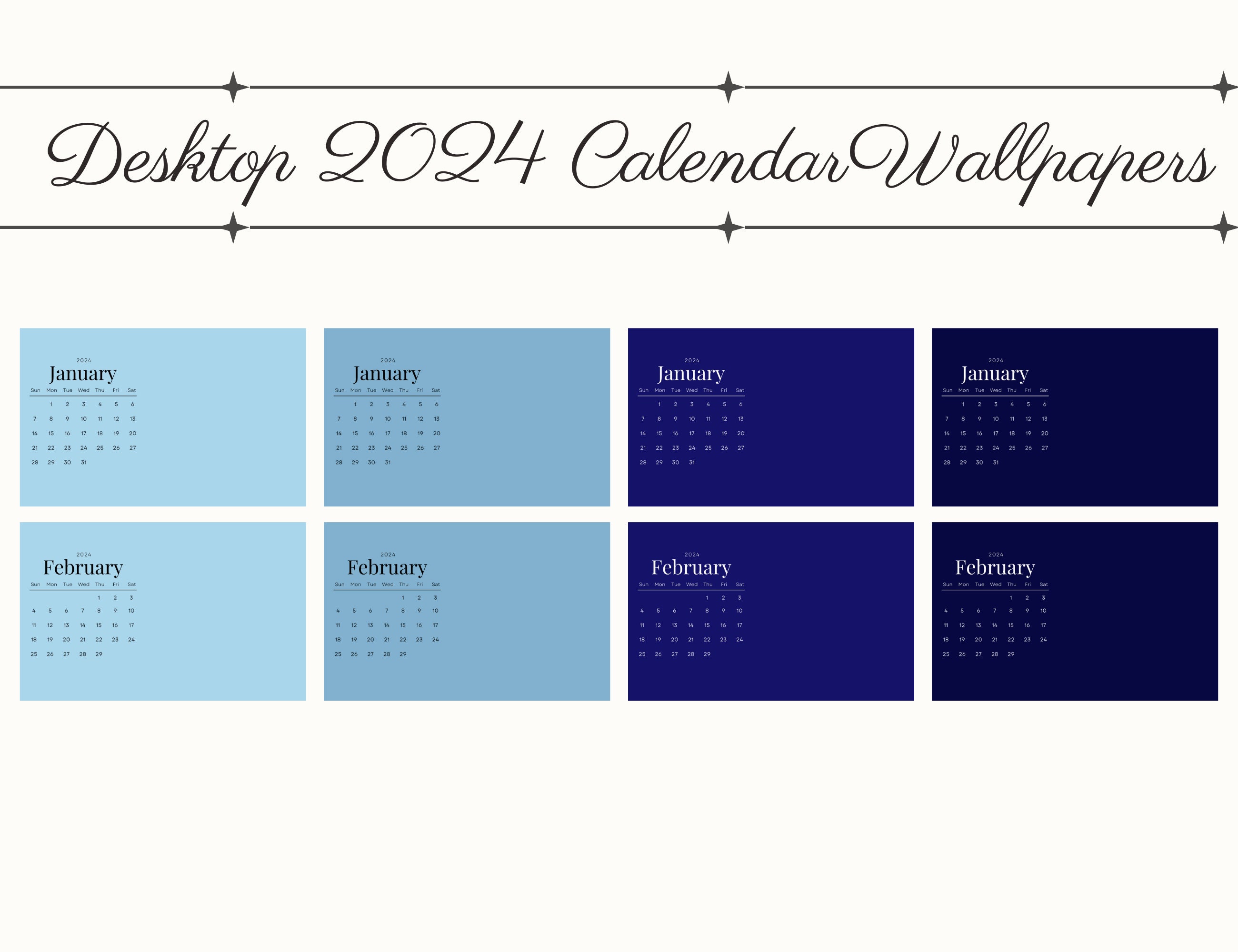 2024 Monthly Desktop Calendar Wallpaper Calendar Background Minimal ...