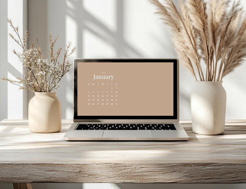 2026 Monthly Desktop Calendar Wallpaper Computer Wallpaper for Mac Imac ...