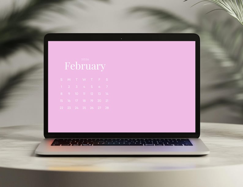2026 Desktop Calendar Wallpaper Monthly Calendar Background Minimal ...