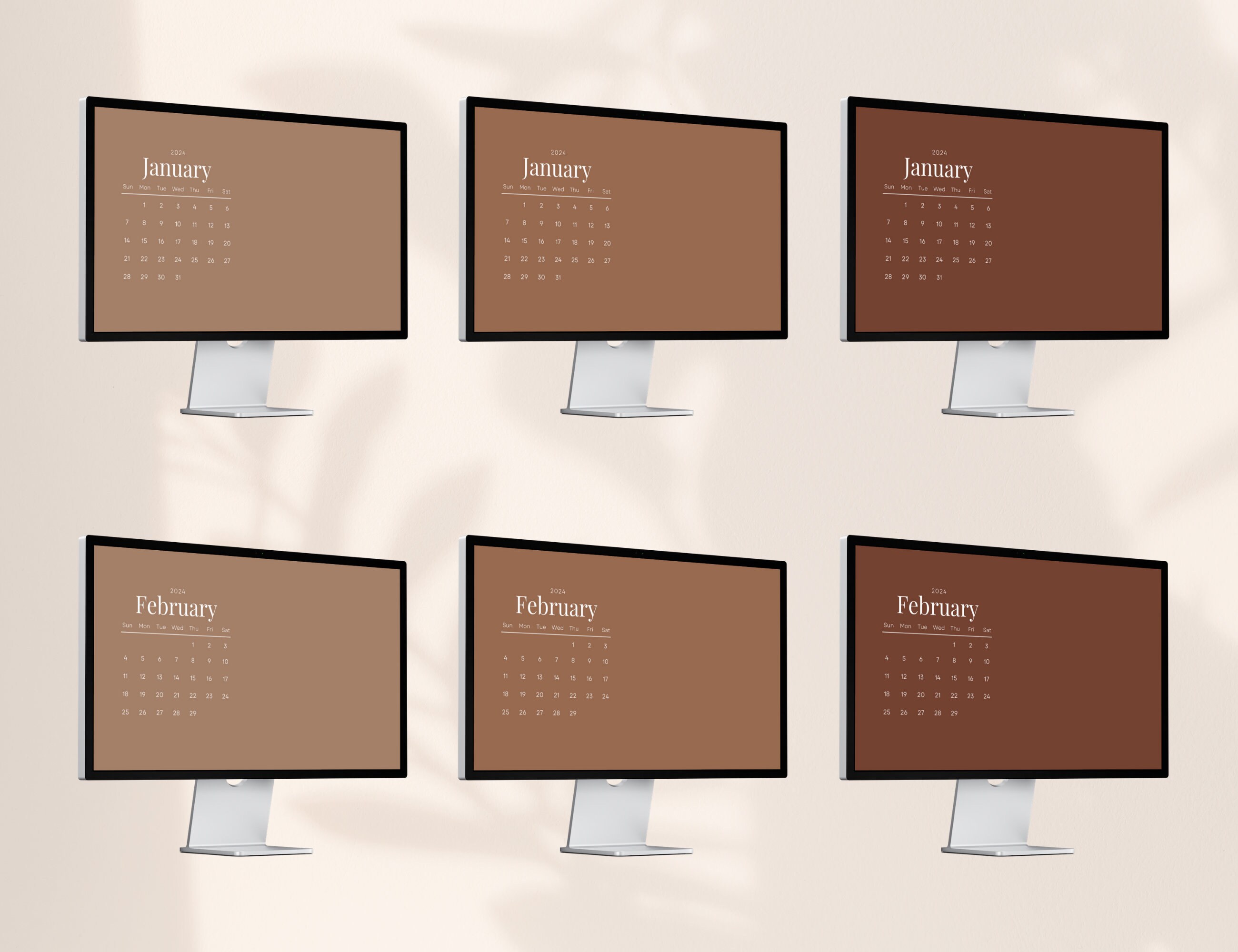 2024 Monthly Desktop Calendar Wallpaper Calendar Background Minimal ...