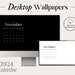 2024 Monthly Desktop Calendar Wallpaper Calendar Background Minimal ...