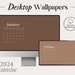 2024 Monthly Desktop Calendar Wallpaper Calendar Background Minimal ...