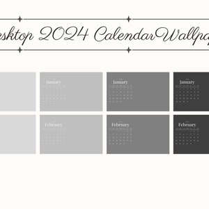 2024 Monthly Desktop Calendar Wallpaper Calendar Background Minimal ...