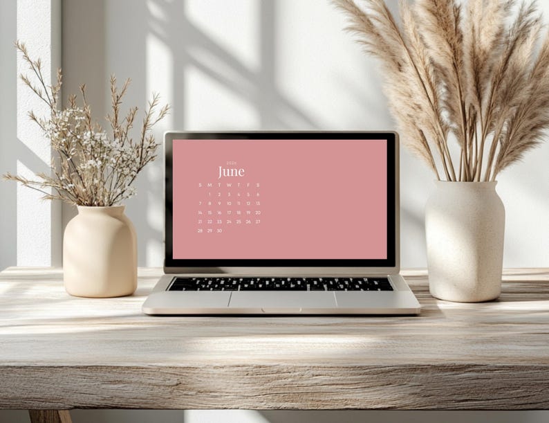 2026 Pink Monthly Desktop Calendar Wallpaper Calendar Background ...