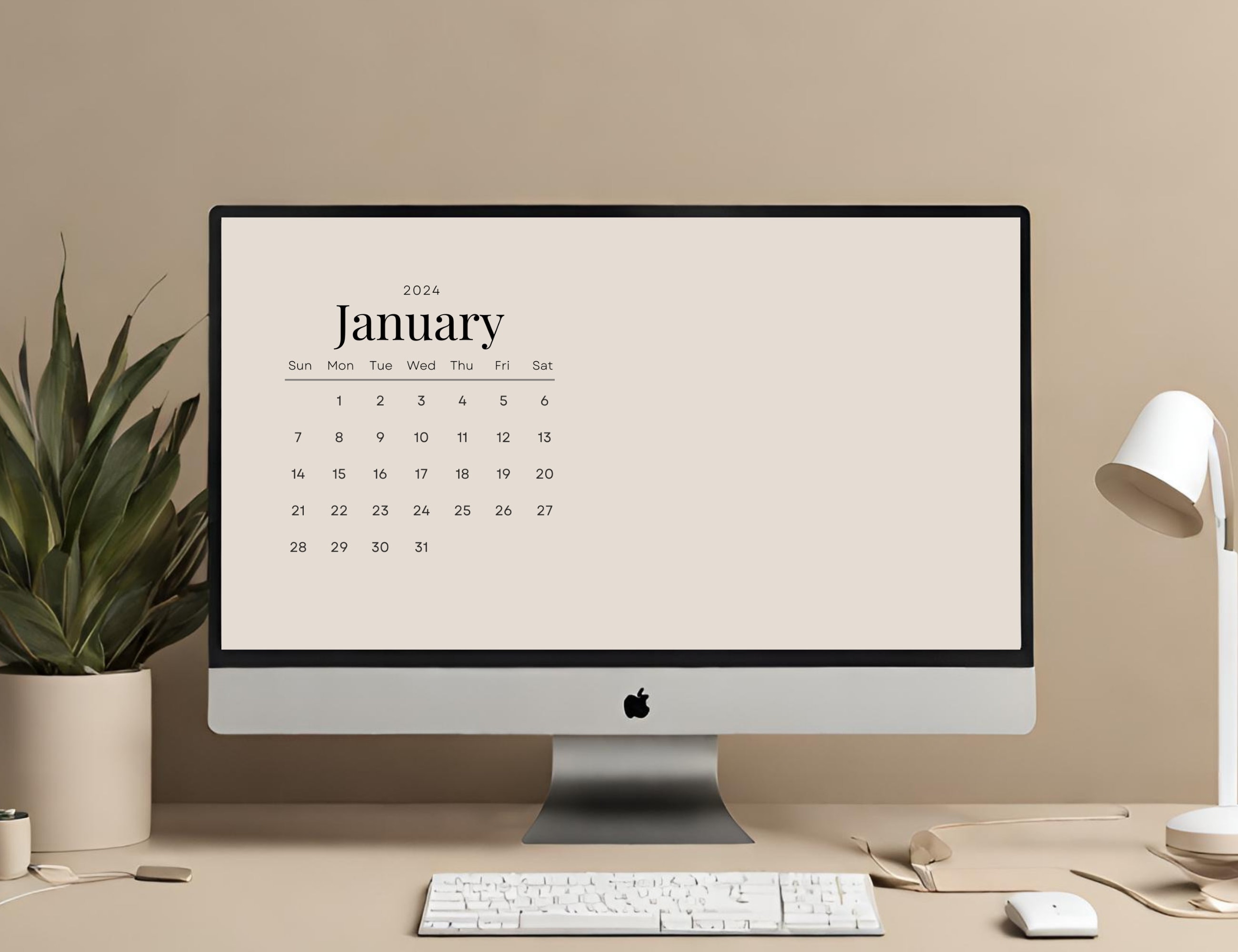 2024 Monthly Desktop Calendar Wallpaper, Computer Wallpaper for Mac ...