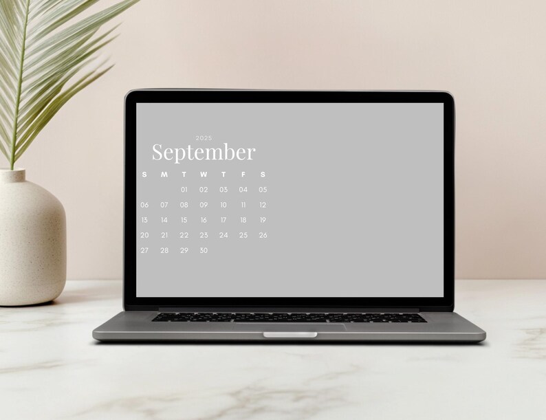 2025 Monthly Desktop Calendar Wallpaper Calendar Background Minimal ...
