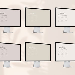 2024 Monthly Desktop Calendar Wallpaper Calendar Background Minimal ...