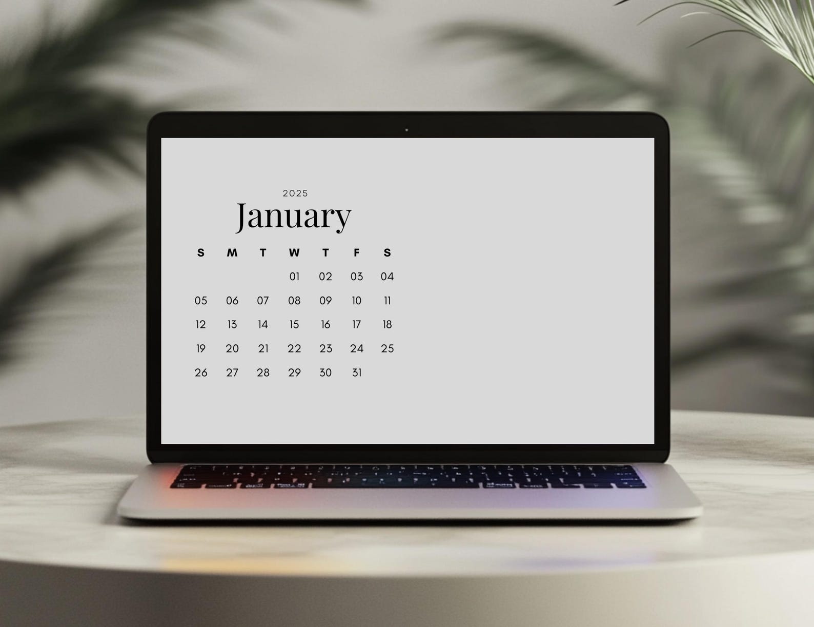 2025 Monthly Desktop Calendar Wallpaper Calendar Background Minimal ...