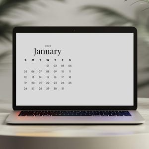 2025 Monthly Desktop Calendar Wallpaper Calendar Background Minimal ...