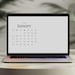 2025 Monthly Desktop Calendar Wallpaper Calendar Background Minimal ...