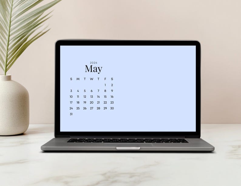 2026 Desktop Calendar Wallpaper Monthly Calendar Background Minimal ...