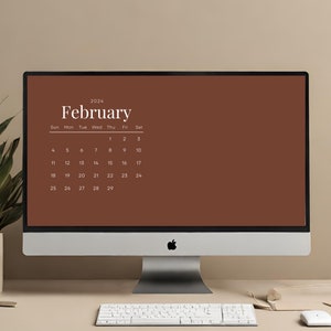2024 Monthly Desktop Calendar Wallpaper Calendar Background Minimal ...