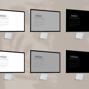 2024 Monthly Desktop Calendar Wallpaper Calendar Background Minimal ...