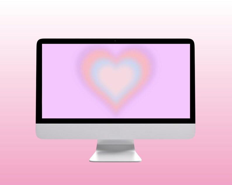 Heart Wallpapers Aura Gradient Heart Backgrounds for Desktop, Phone ...