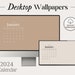 2024 Monthly Desktop Calendar Wallpaper, Computer Wallpaper for Mac ...