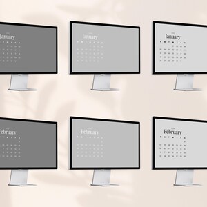 2025 Monthly Desktop Calendar Wallpaper Calendar Background Minimal ...