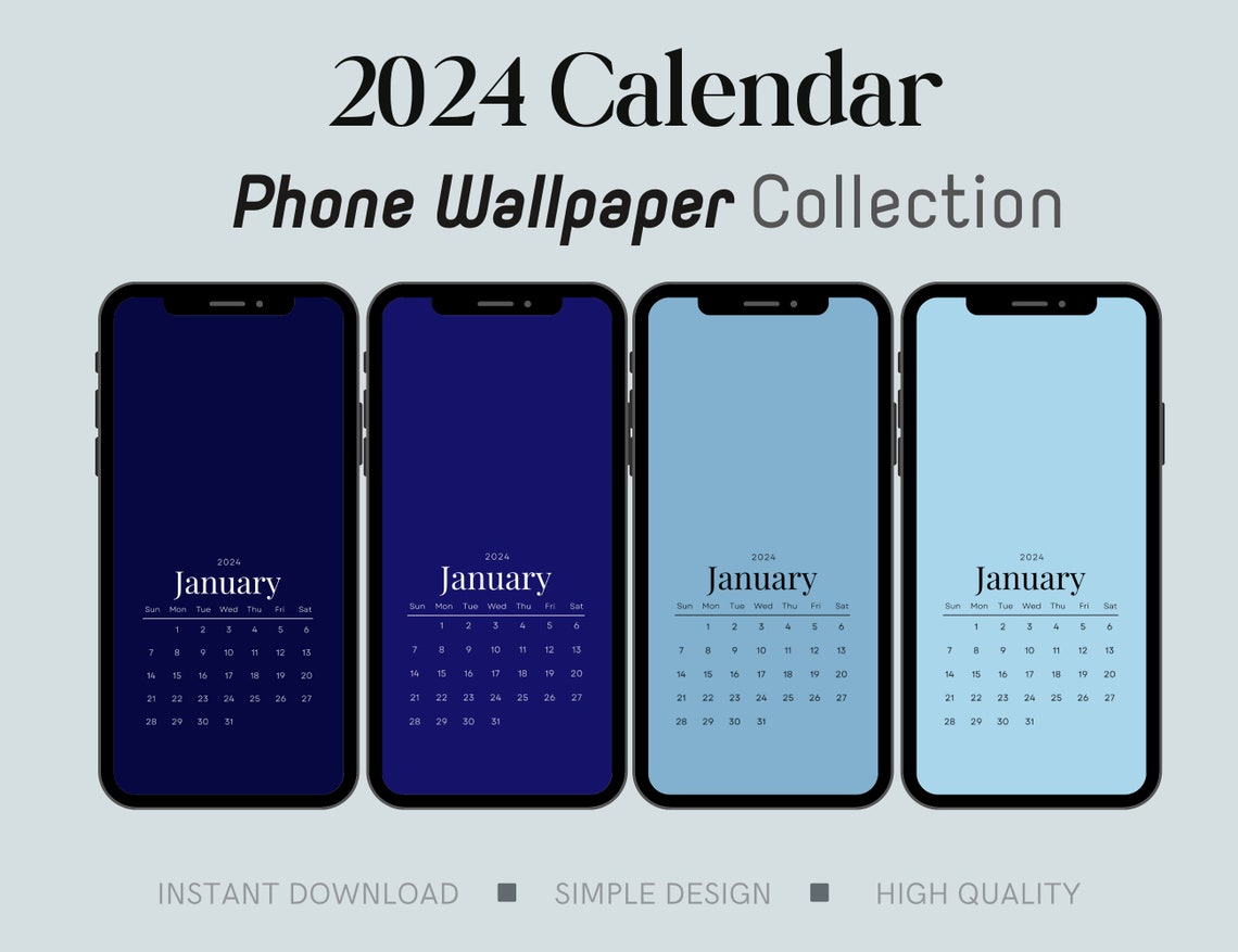 2024 Monthly Mobile Calendar Wallpaper Background Mobile Calendar ...