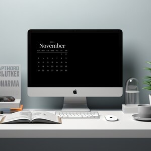 2024 Monthly Desktop Calendar Wallpaper Calendar Background Minimal ...