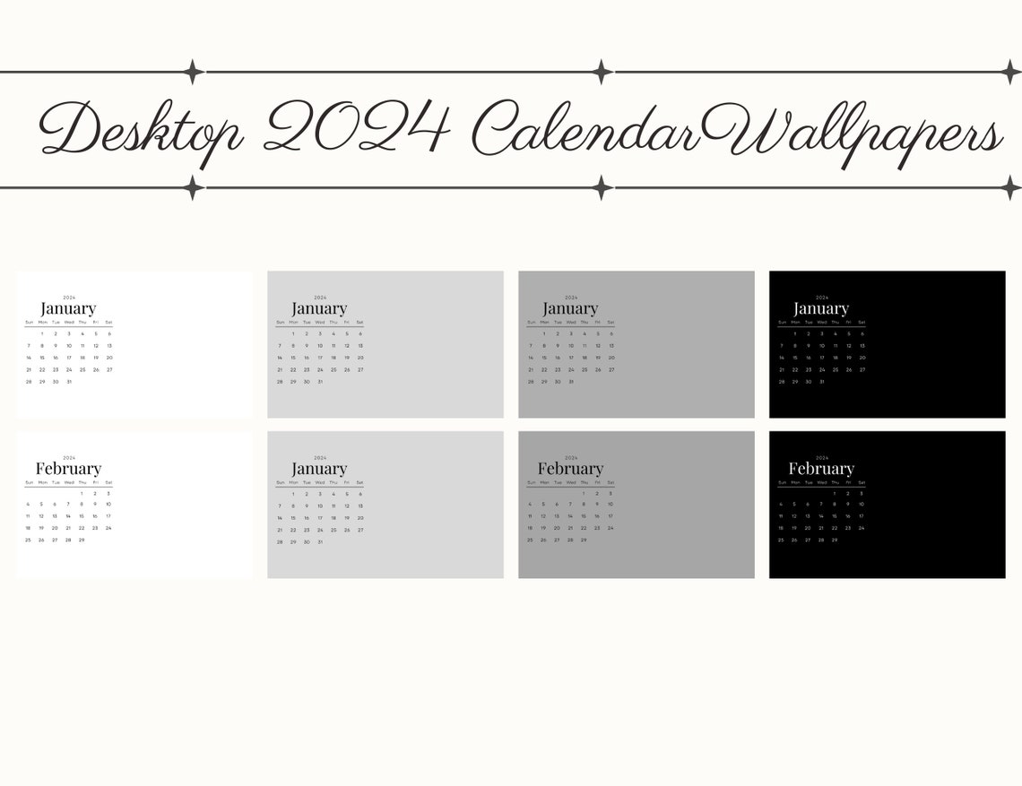 2024 Monthly Desktop Calendar Wallpaper Calendar Background Minimal ...