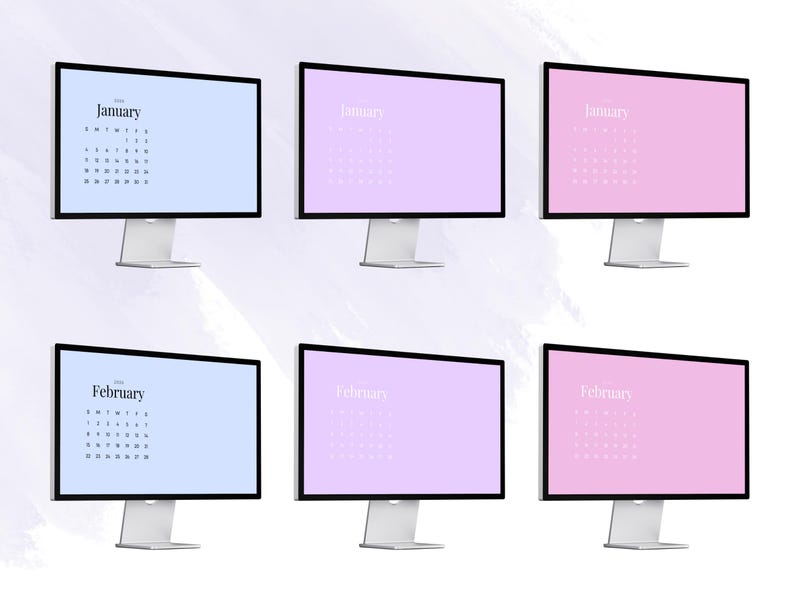 2026 Desktop Calendar Wallpaper Monthly Calendar Background Minimal ...