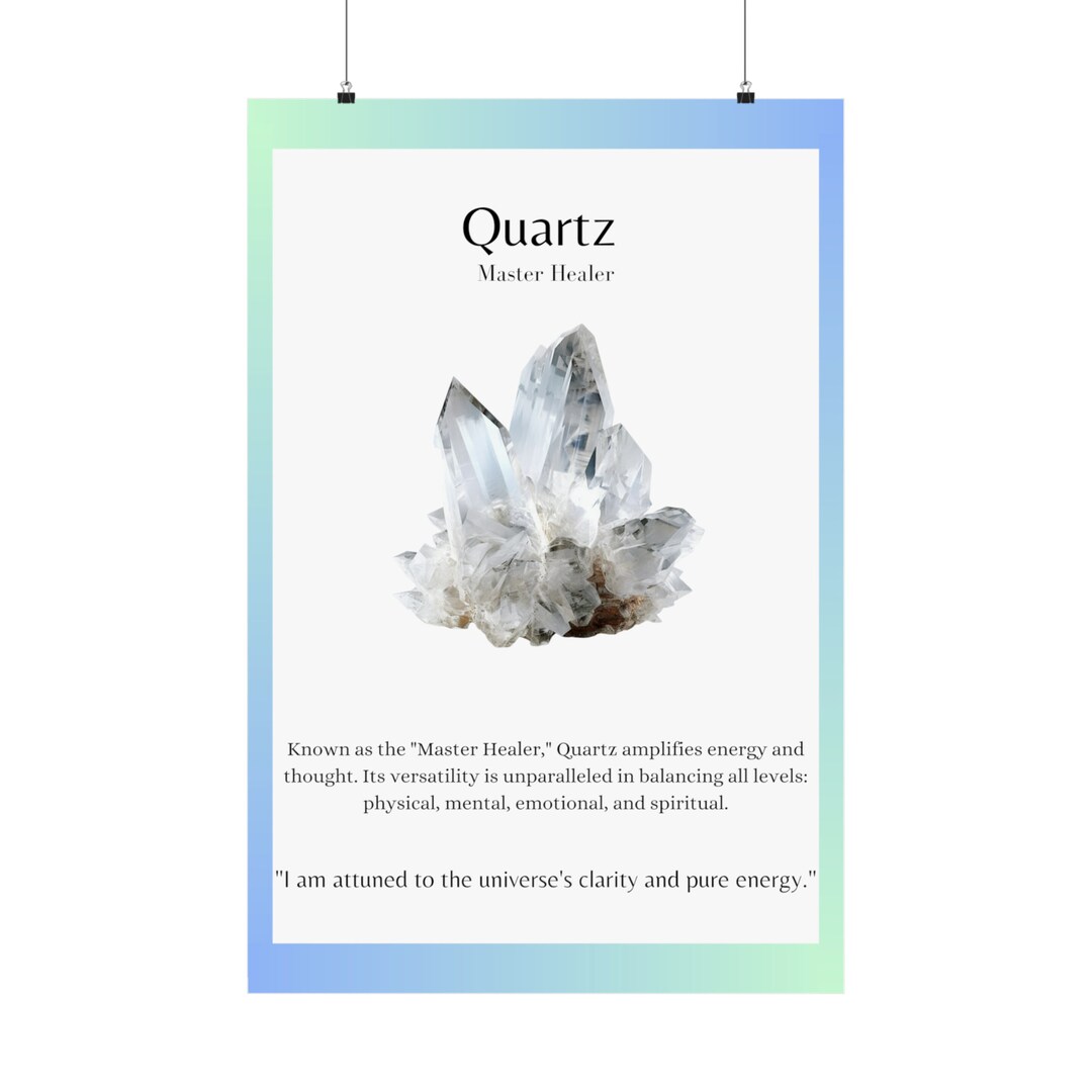 Premium Quartz Crystal Poster - Etsy