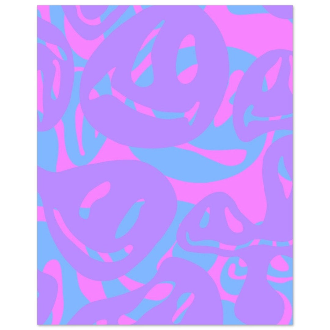 Smiley Face Overlap Poster - Etsy