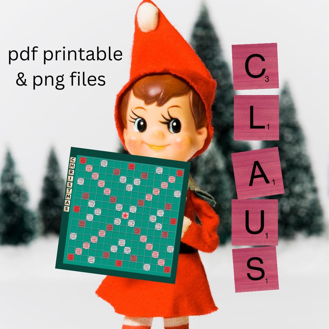 Elf Prop Scrabble Board and Tiles - Etsy