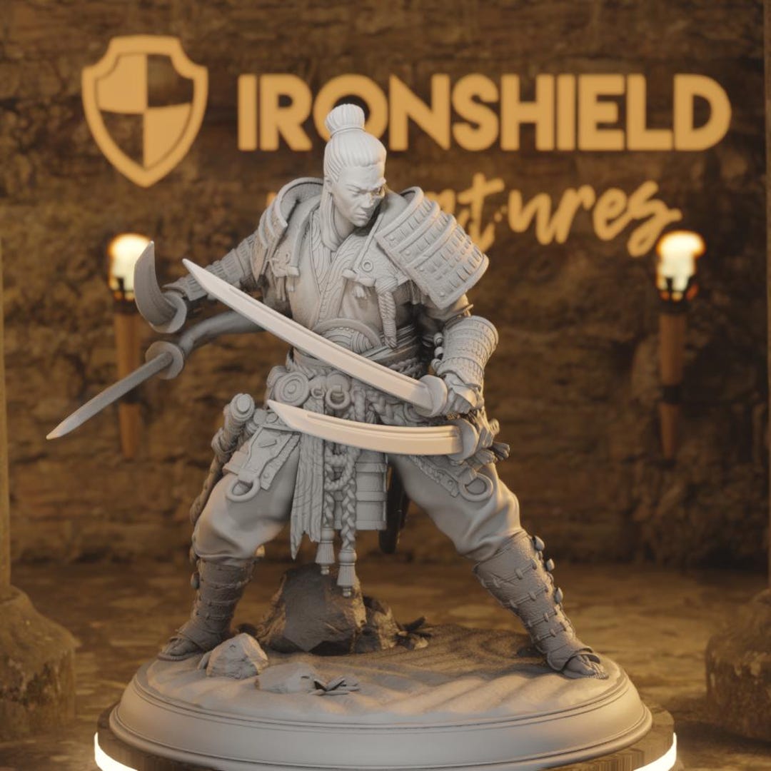 Owaranai Oni Samurai Fiend Fighter Demon 16k Figure + Base Print 3d RPG ...