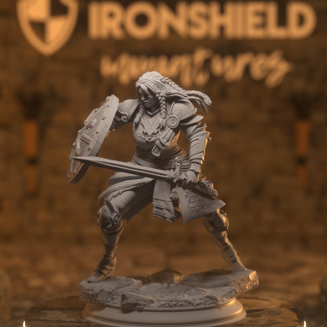 Human Veteran Fighter Viking - Jorjie Figure 14k + Base Print 3D RPG ...