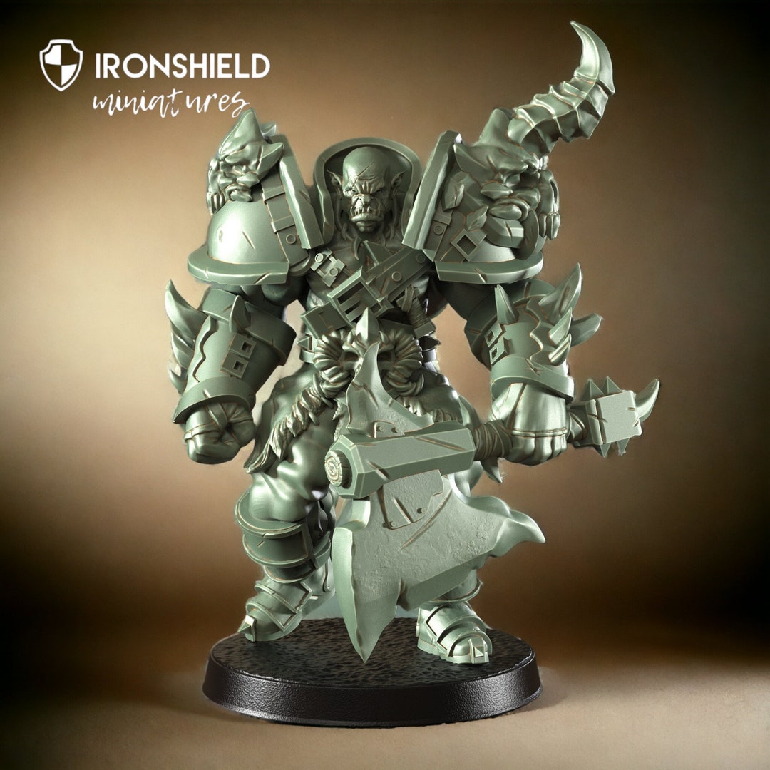 Untar - Deep Water Orc Warrior Assassin Figure + Base Print 3d 12k ...