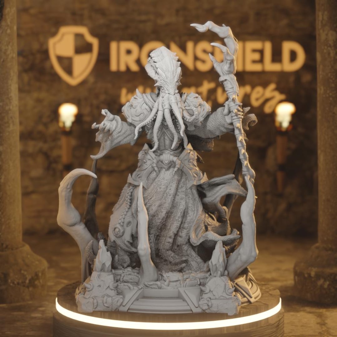 Thilinos Elder Psyflayer Sorcerer Aberration Figurine Base Print 3d 16k ...