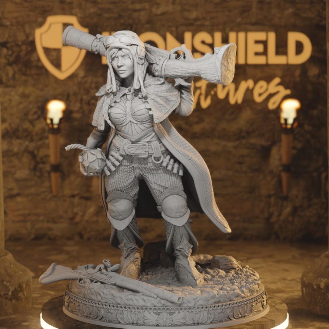 Dwarven Hunter Ranger - Brumhilda Figure + Base + BONUS Print 3d 16k ...