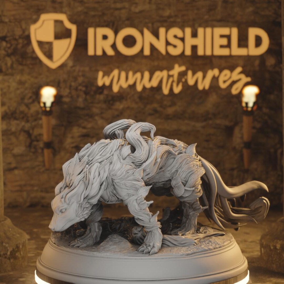Fey Touched Hound Monster Beast - Caryd Figure + Base Print 3d 12k Dnd ...