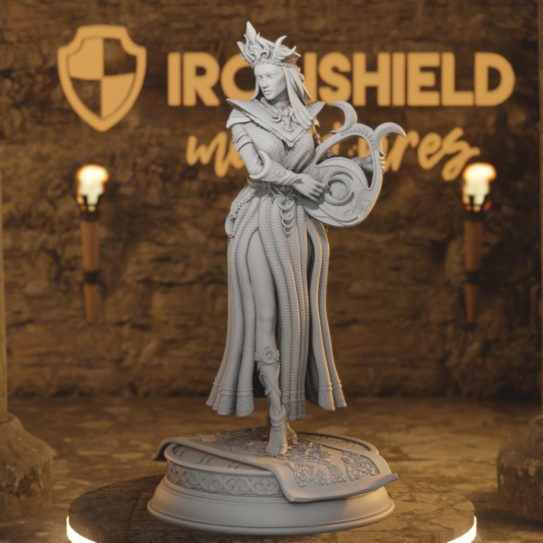 Celestial Elf Cleric Sorcerer Wizard Glanbeli Figure + Base Print 3d ...