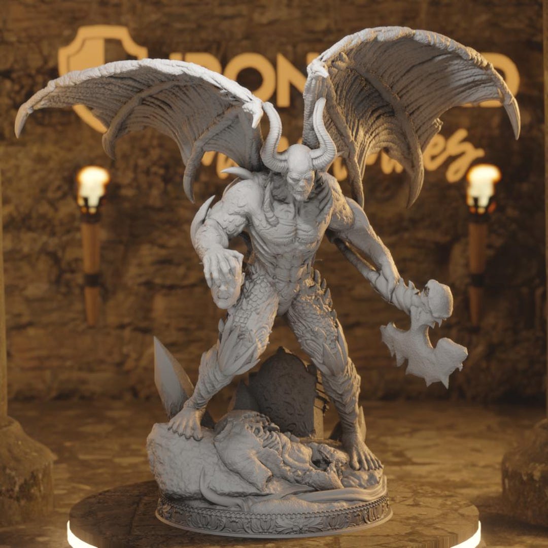 Demon Ash Devil Monster Fiend Figure Dnd + BONUS Print 3d 16k Miniature ...