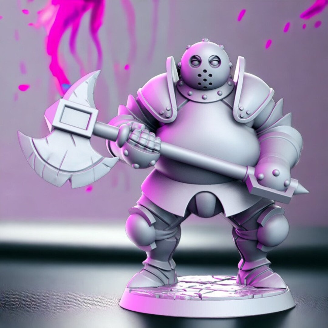 Dhruun Barbarian Executioner Armed Knight in Mask for Dnd - Etsy